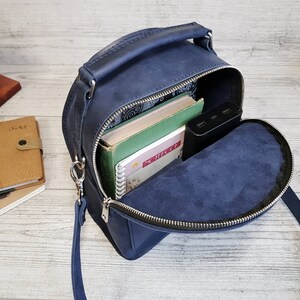 Leather Mini Backpack, Convertible Backpack Purse Women, Small ...