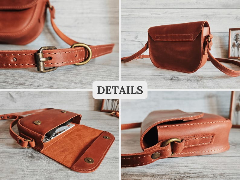 Leather Crossbody Bag, Small Leather Purse, Personalized Handbags for ...