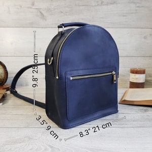 Leather Mini Backpack, Convertible Backpack Purse Women, Small ...