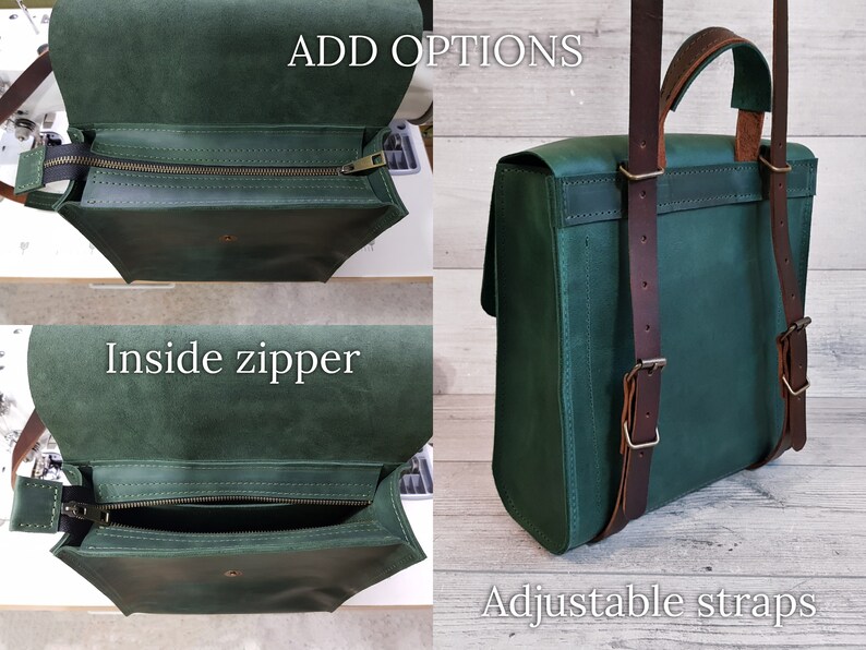 Leather backpack women Convertible backpack Mini backpack | Etsy