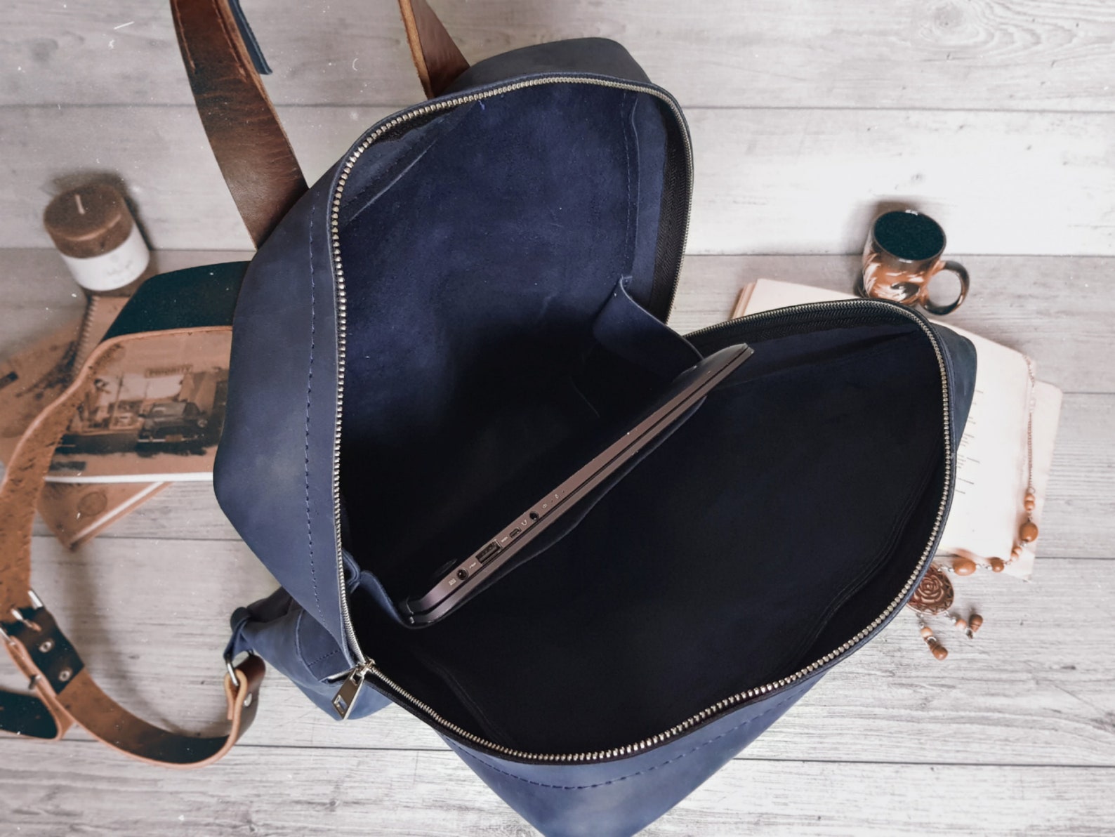 Leather Laptop Backpack Leather Laptop Bag Women Leather - Etsy