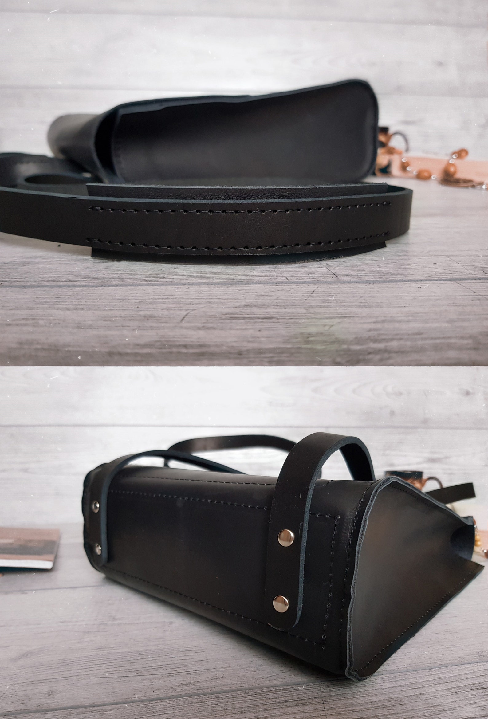 Mini Backpack Convertible Backpack Purse Black Leather - Etsy