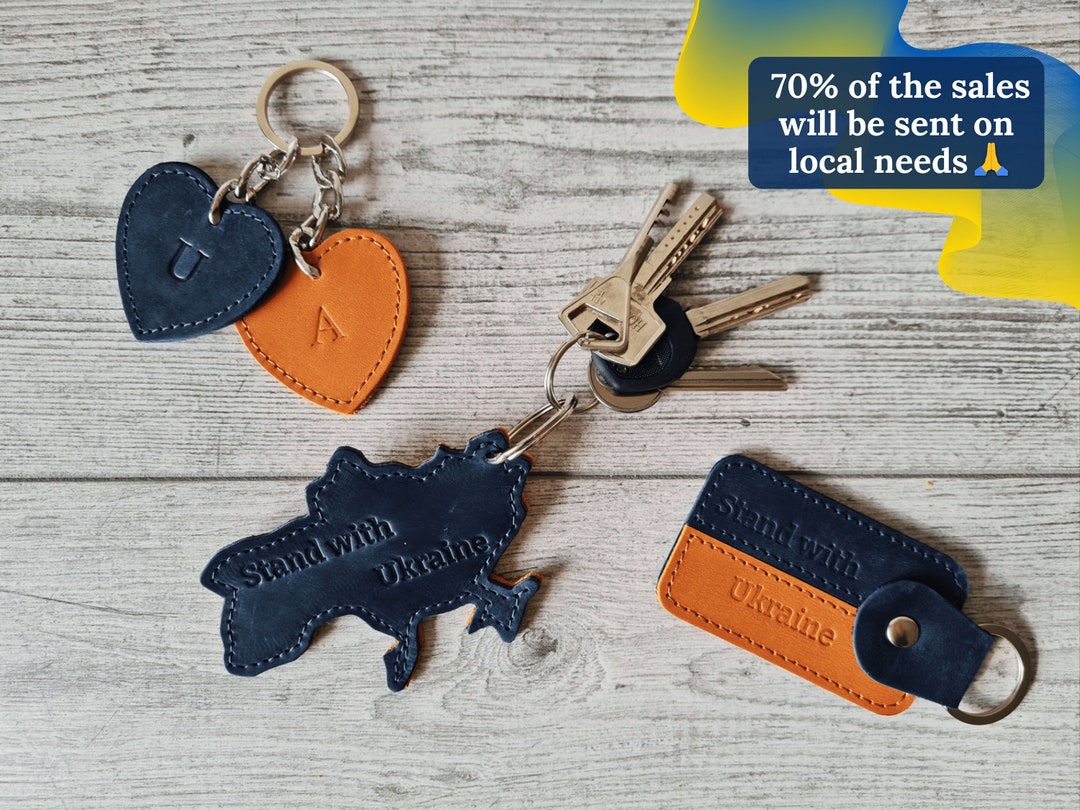 Leather Keychain From Ukrainian Seller Shop for Men or Women, Key Fobs ...