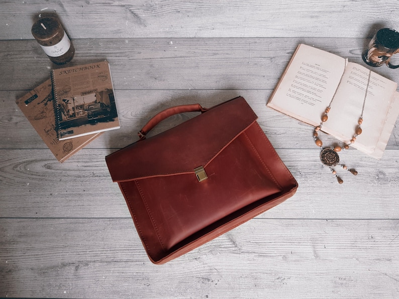 Leather Portfolio Leather Organizer Padfolio Leather Bag - Etsy