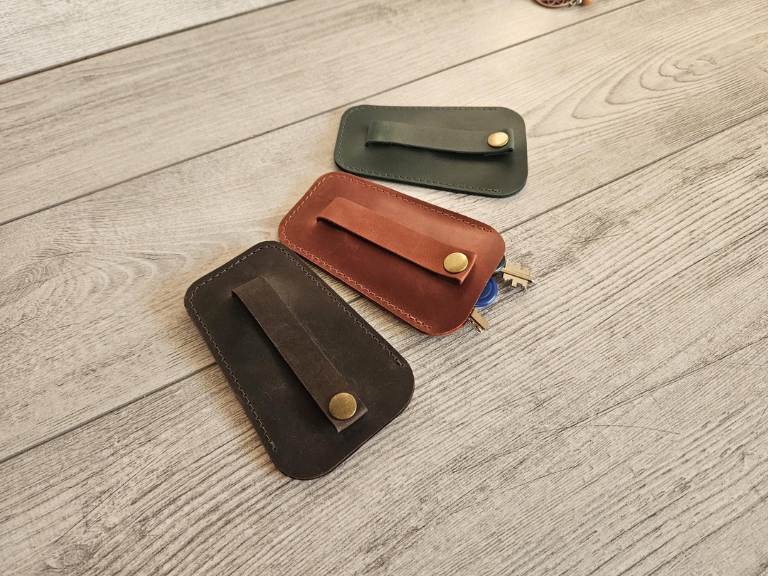 Minimalist Leather Key Holder, Handmade Key Organizer, Cute Key Case ...