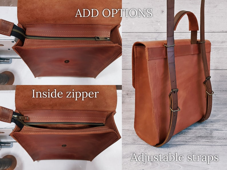 Leather backpack women Convertible backpack purse Mini | Etsy