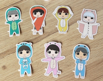 Bts Chibi Stickers | Etsy