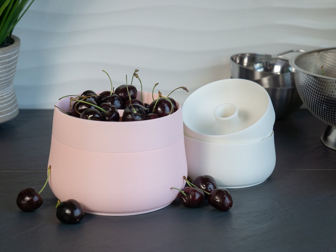 Cherry Pit Bowl - Custom Engrave - Double Dish Nut Bowl W/ Shell ...