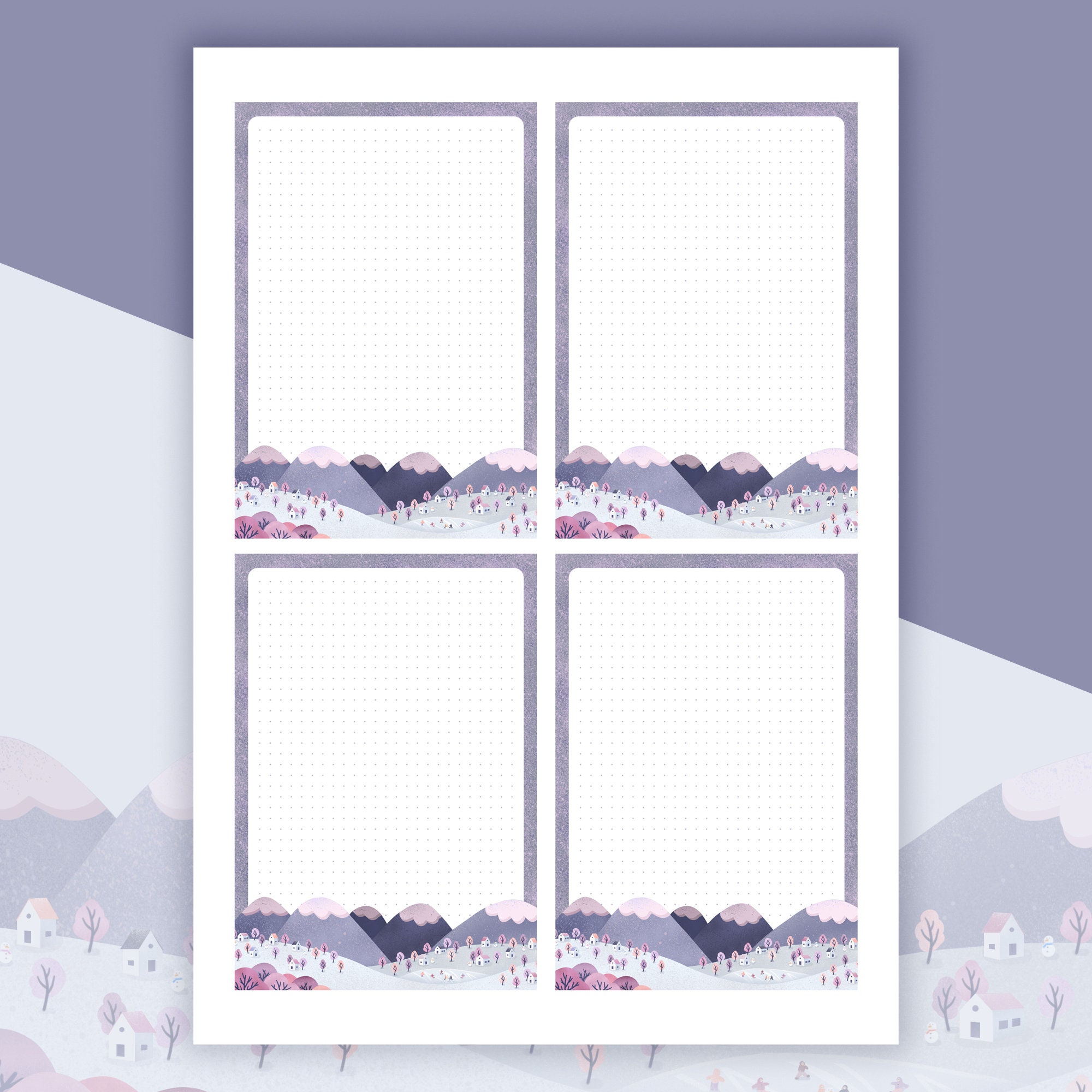 Winter Nature Notepad Printable Winter Notepad Digital - Etsy UK