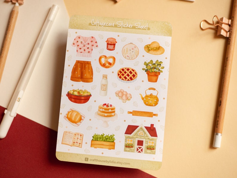 Cute Cottagecore Sticker Sheet Cottagecore Stickers - Etsy