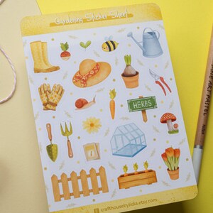 Gardening Sticker Sheet Gardening Stickers Bullet Journal Srickers ...