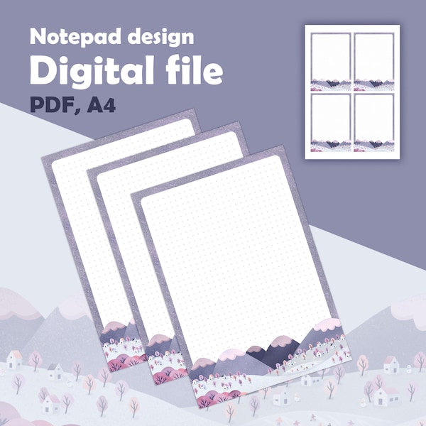 Landscape Notepad - Etsy