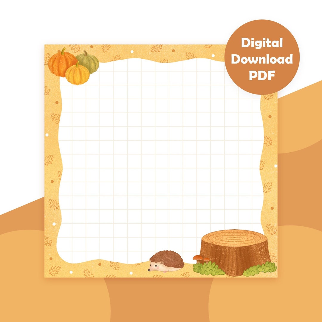 Cute Fall Printable Sticky Notes | Printable Memo Pad | Printable ...