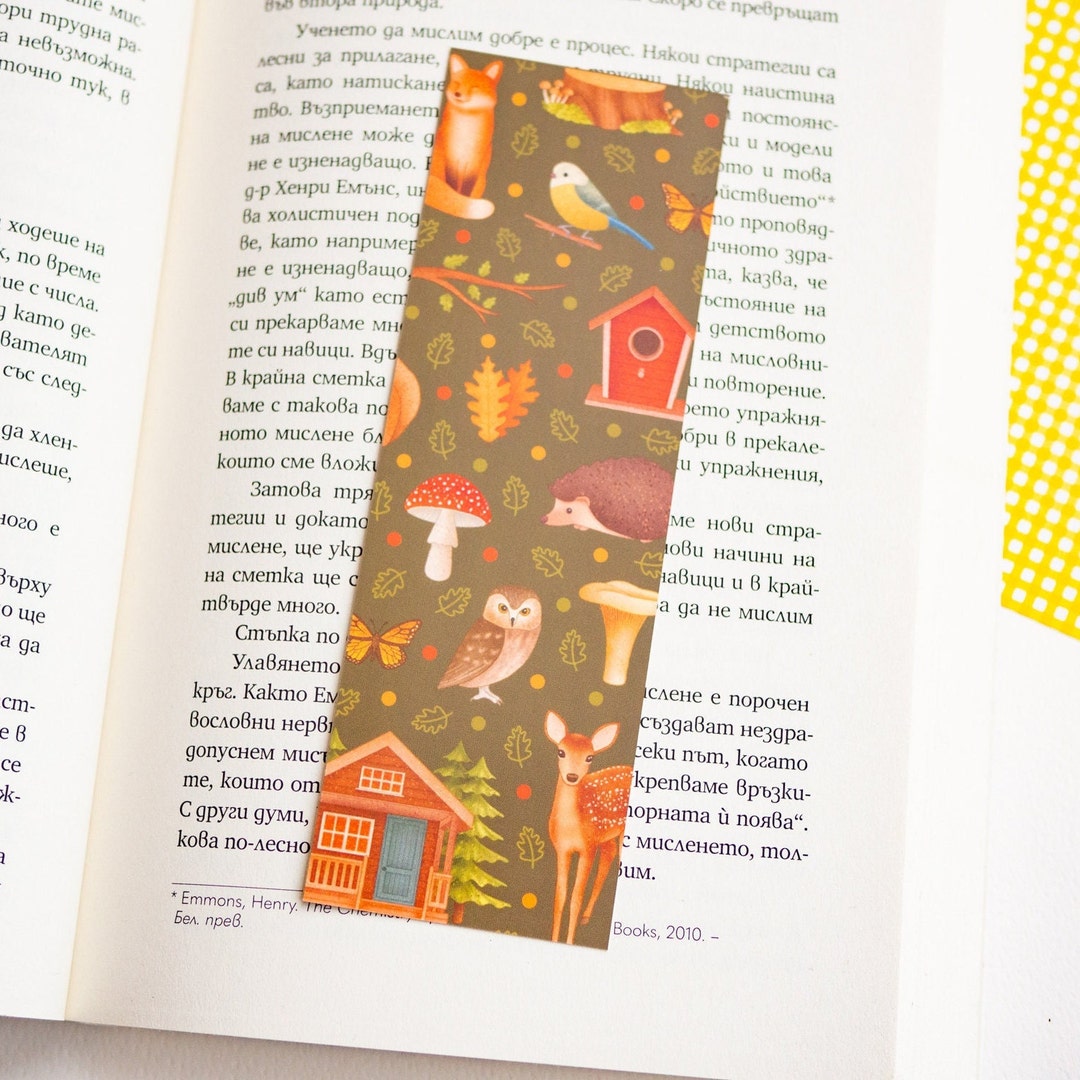Forest Animals Bookmark | Cute Illustrated Bookmark - Etsy