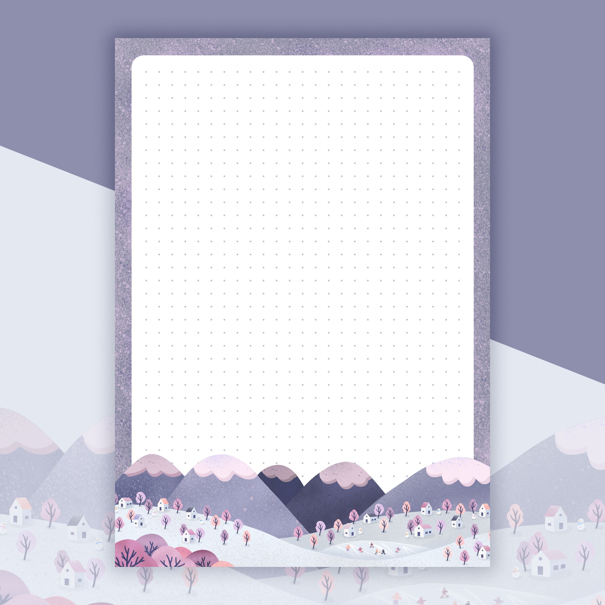 Winter Nature Notepad Printable Winter Notepad Digital - Etsy UK