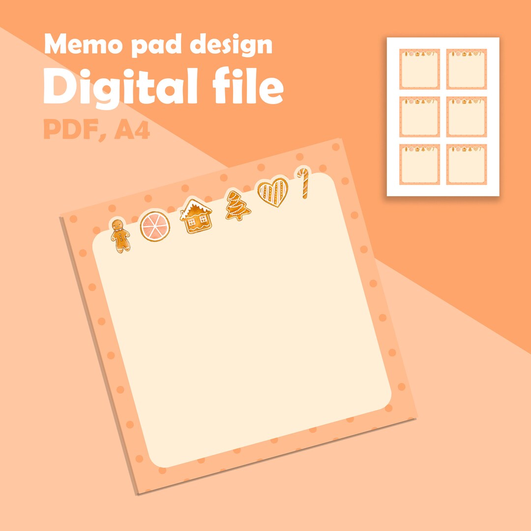 Memopad Design Printable | Digital File | Crafthouse by Lidia - Etsy