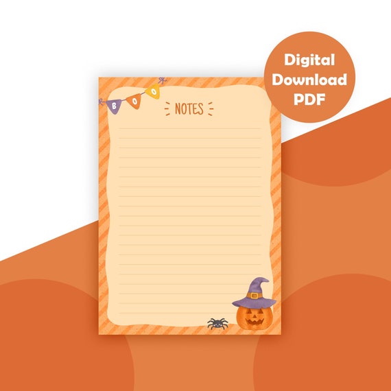 Cute Halloween Printable Stationery Templates