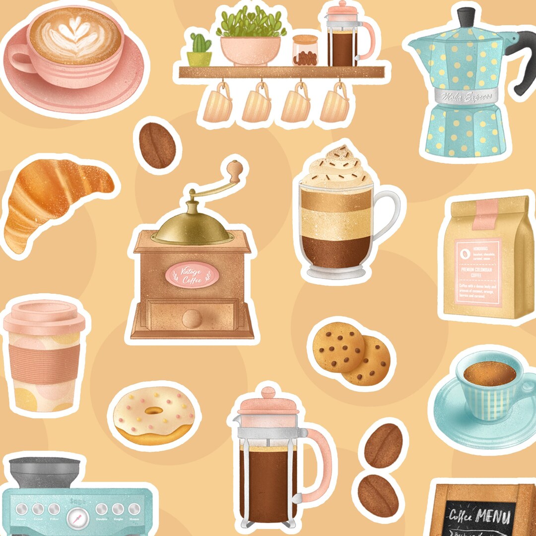 Coffee Break Sticker Pack Bullet Journal Stickers - Etsy
