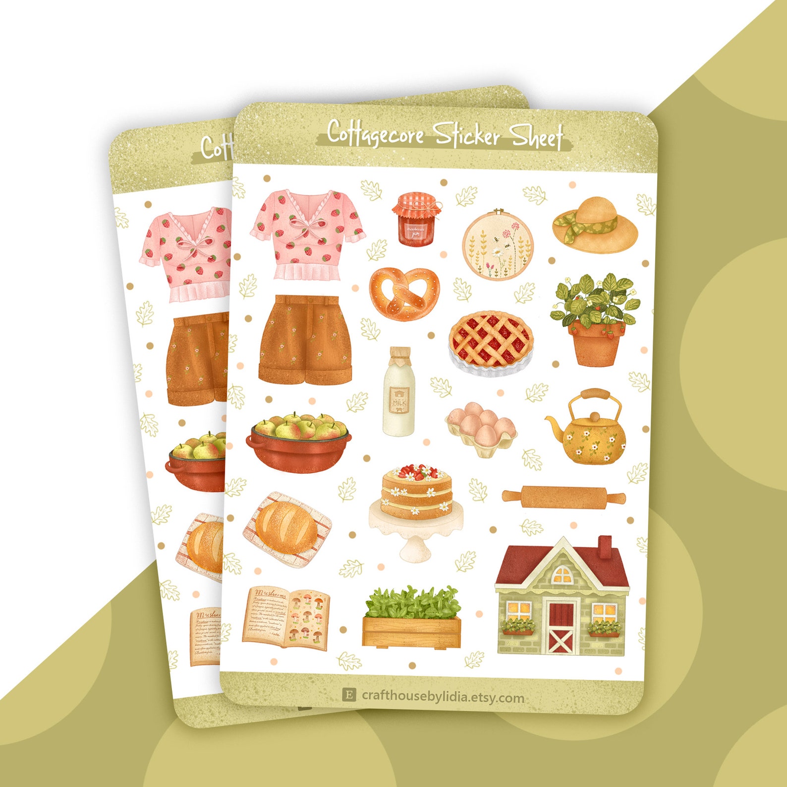 Cute Cottagecore Sticker Sheet Cottagecore Stickers - Etsy