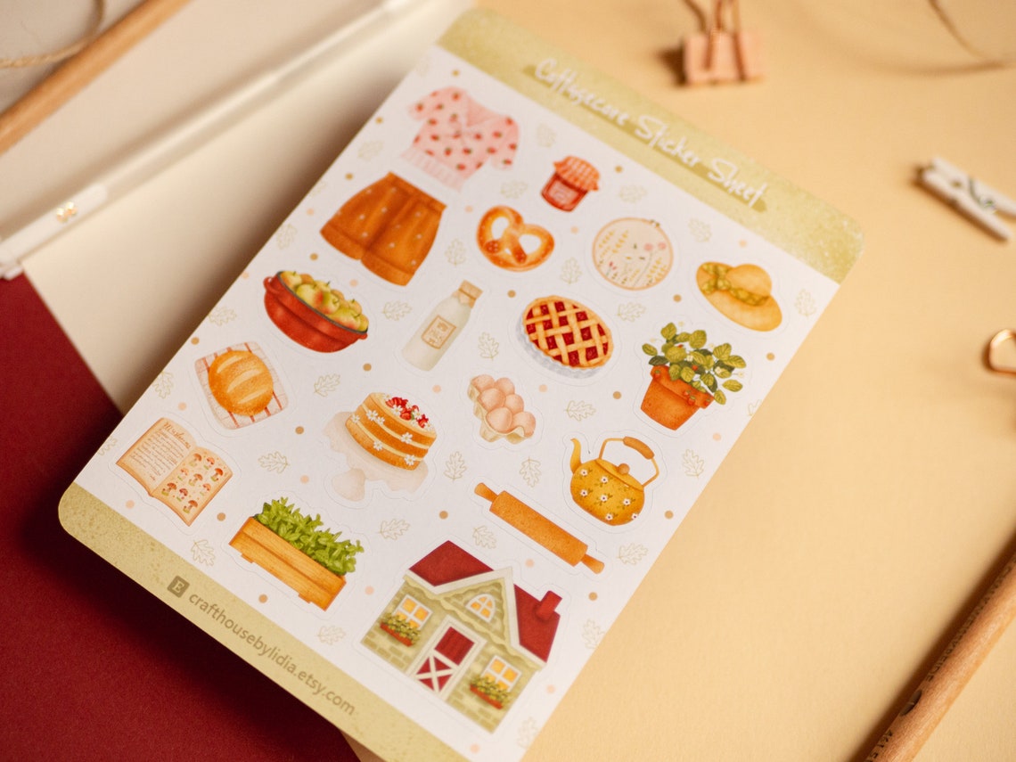 Cute Cottagecore Sticker Sheet Cottagecore Stickers | Etsy