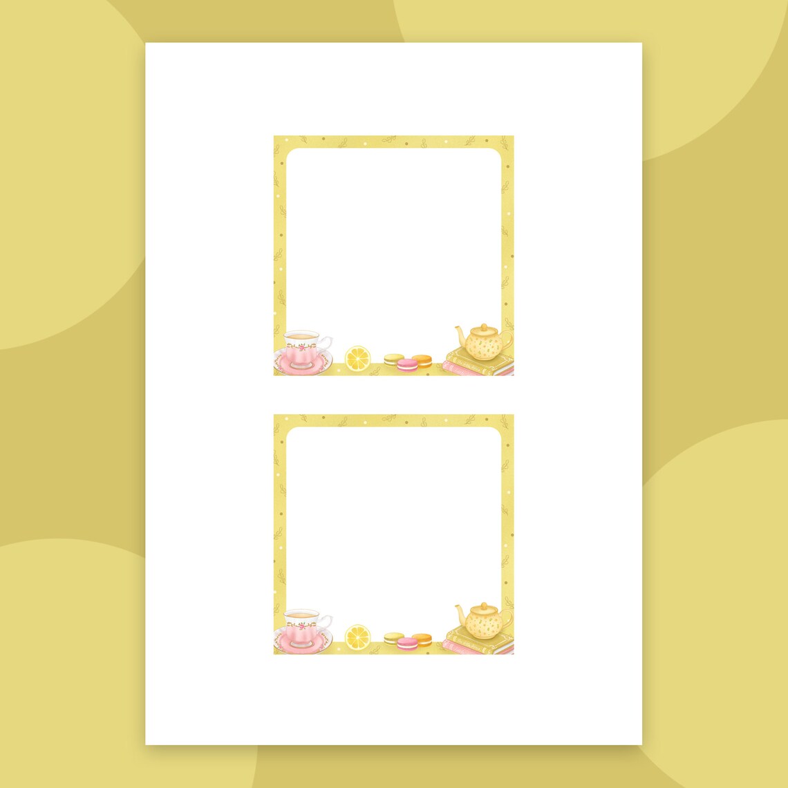 Tea Theme Printable Sticky Notes: Memo Pad Stationery (PDF) - Etsy