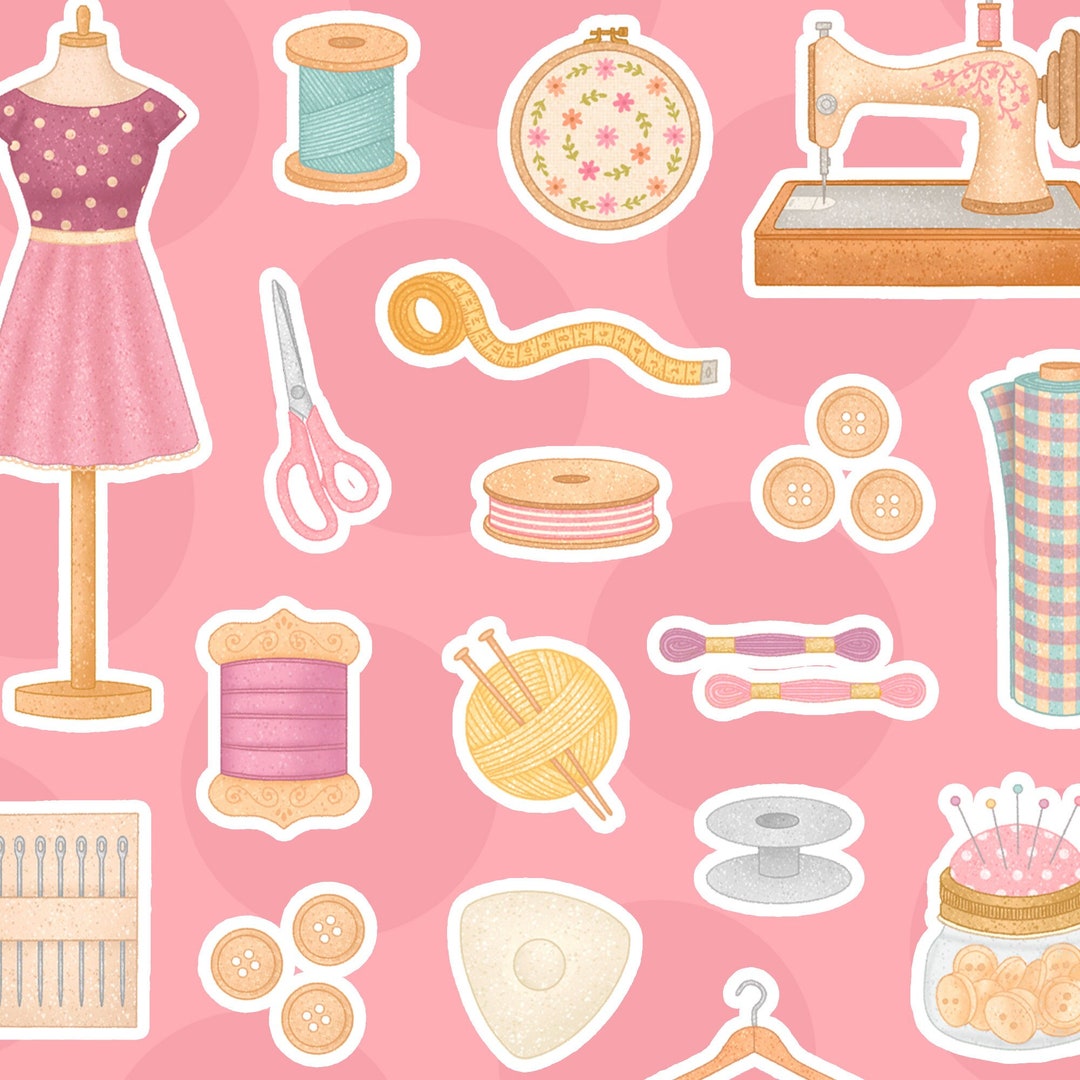 Sewing Essentials Sticker Pack | Bullet Journal Stickers | Scrapbook ...
