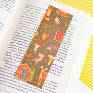 Forest Animals Bookmark | Cute Illustrated Bookmark - Etsy