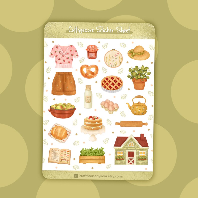 Cute Cottagecore Sticker Sheet Cottagecore Stickers | Etsy