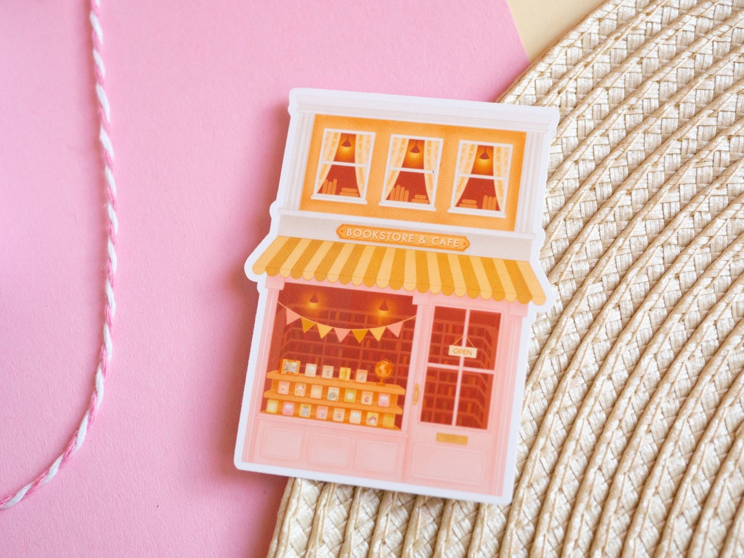 Cute Bookstore Vinyl Sticker | Bookworm Sticker - Etsy