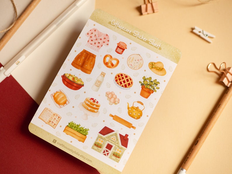 Cute Cottagecore Sticker Sheet Cottagecore Stickers | Etsy