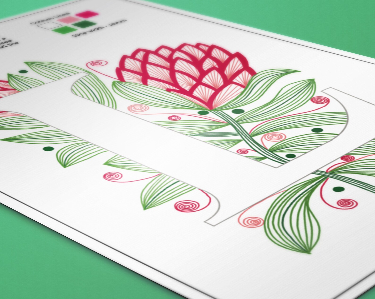 Paper Quilling Template Monogram Alphabet L on Edge Quilling - Etsy