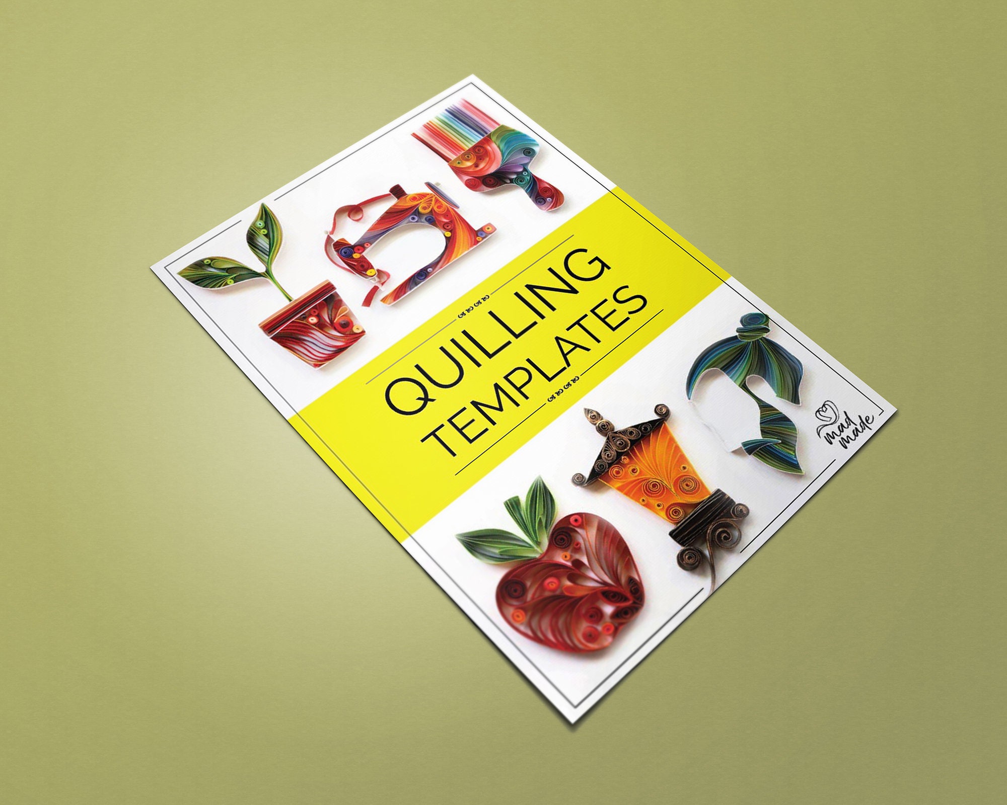 10 Paper Quilling Templates on Edge Quilling Paper Art | Etsy UK