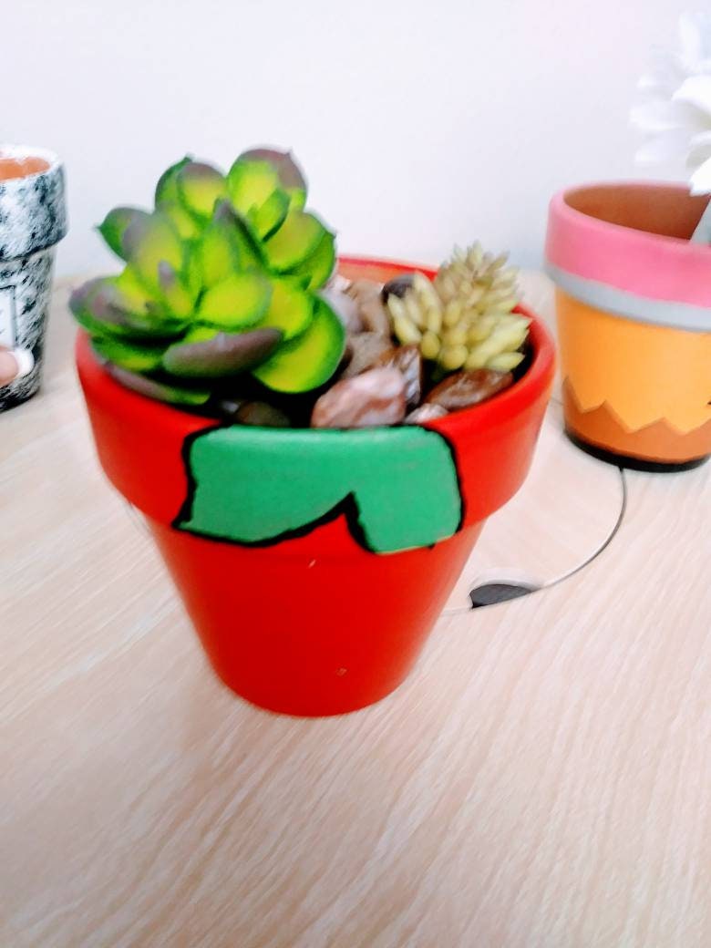 Set of 3 School Themed Flower Planters-teacher Appreciation Gifts-candy ...