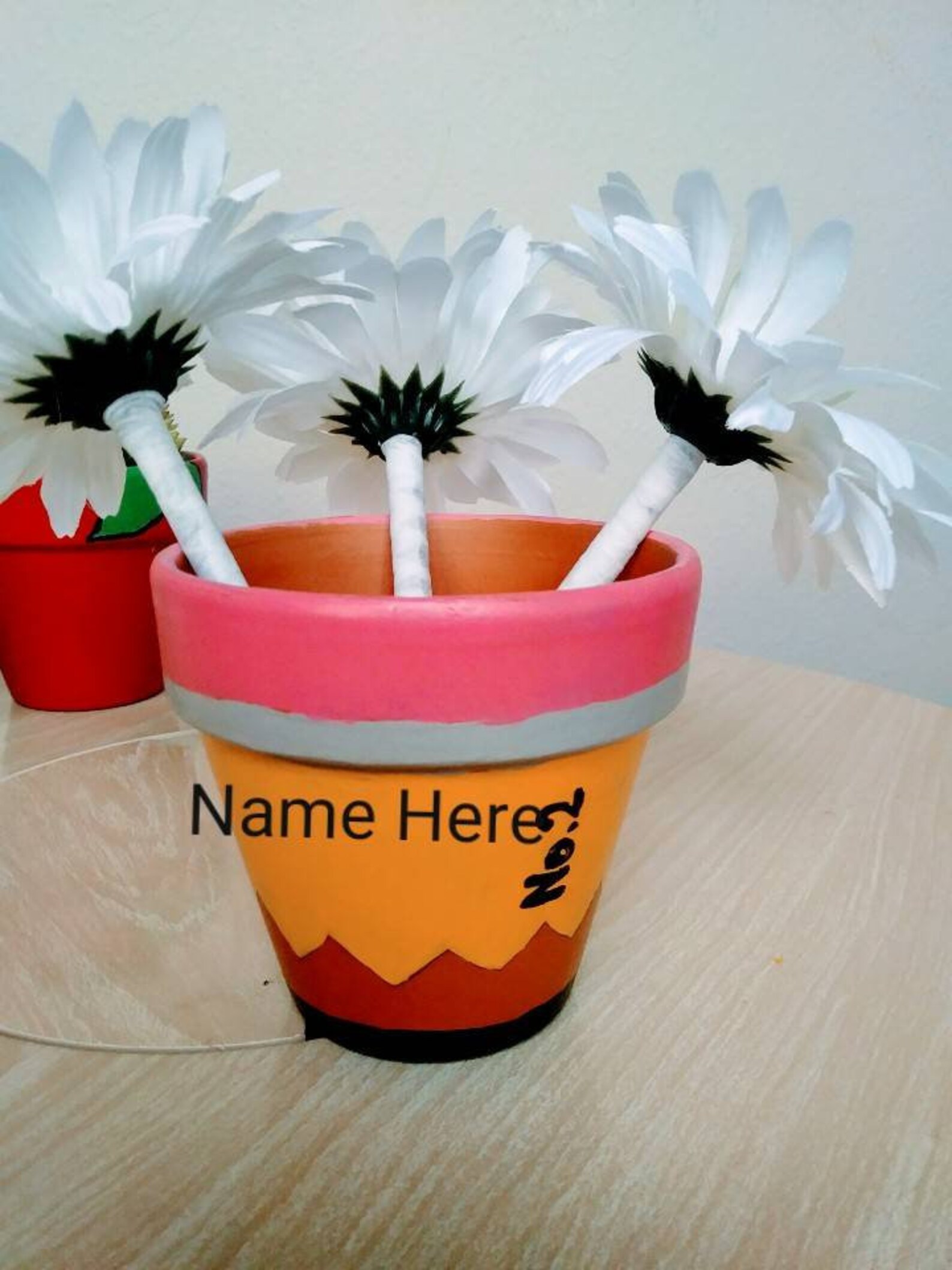 Set of 3 School Themed Flower Planters-teacher Appreciation Gifts-candy ...