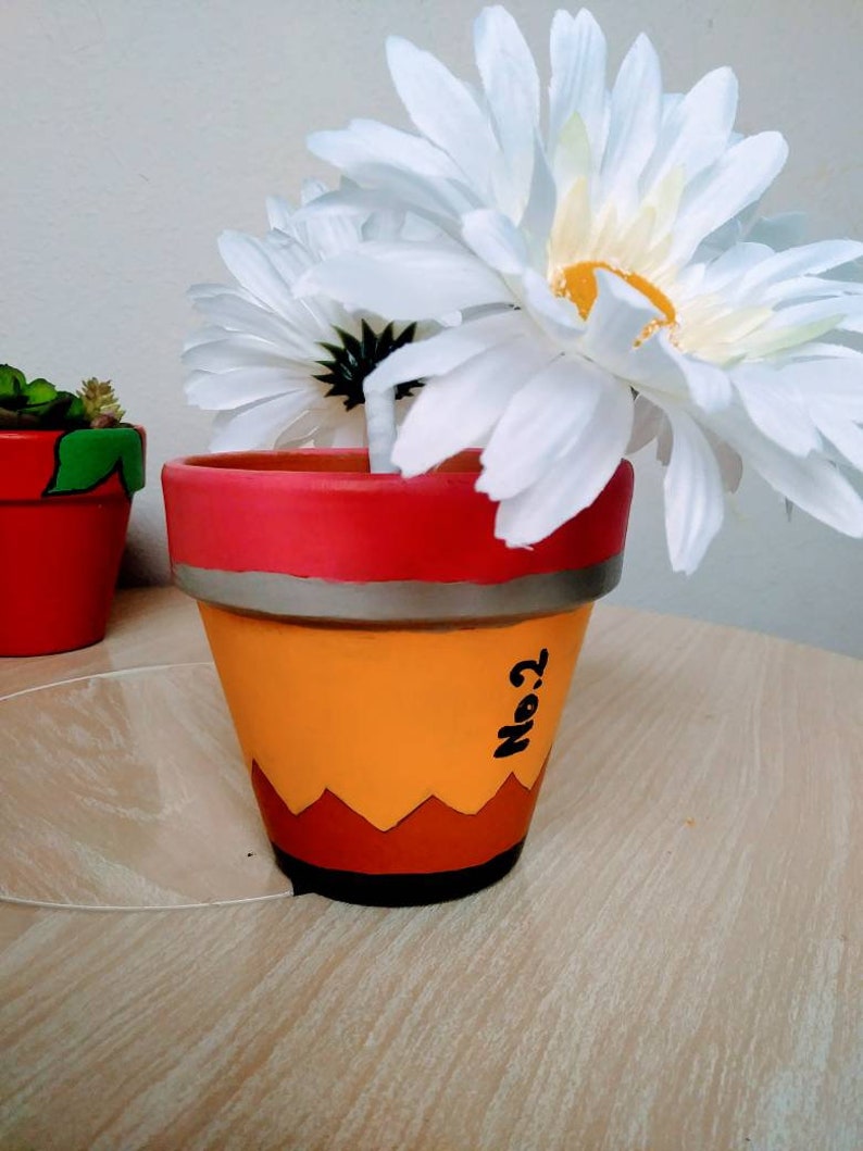 Set of 3 School Themed Flower Planters-teacher Appreciation Gifts-candy ...