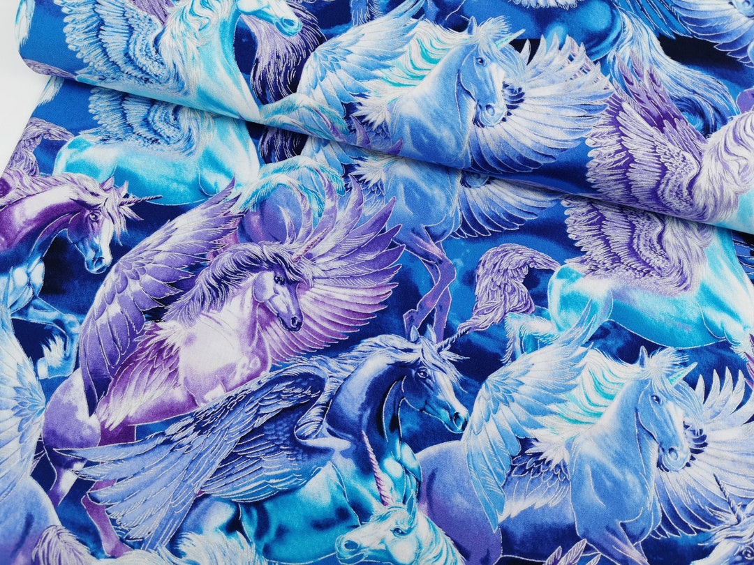 Cotton Fabric PEGASUS, Weaving Ware, PATCHWORK, pegasus Metallic ...