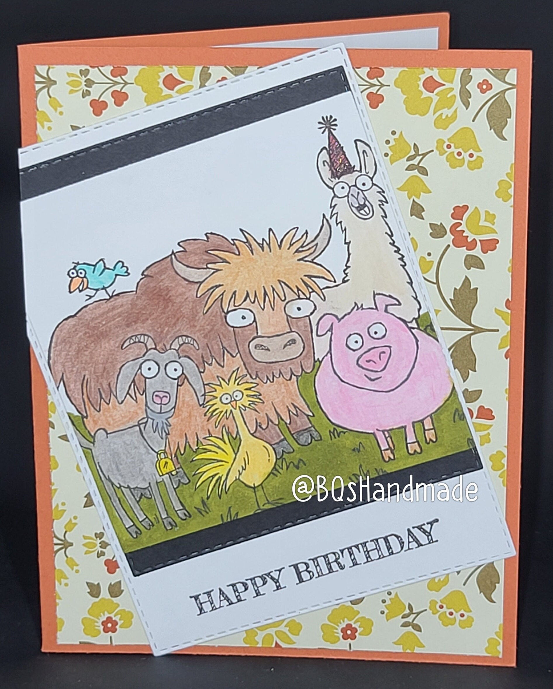 Farm Animal Themed Birthday Card Handmade Blank Homemade - Etsy