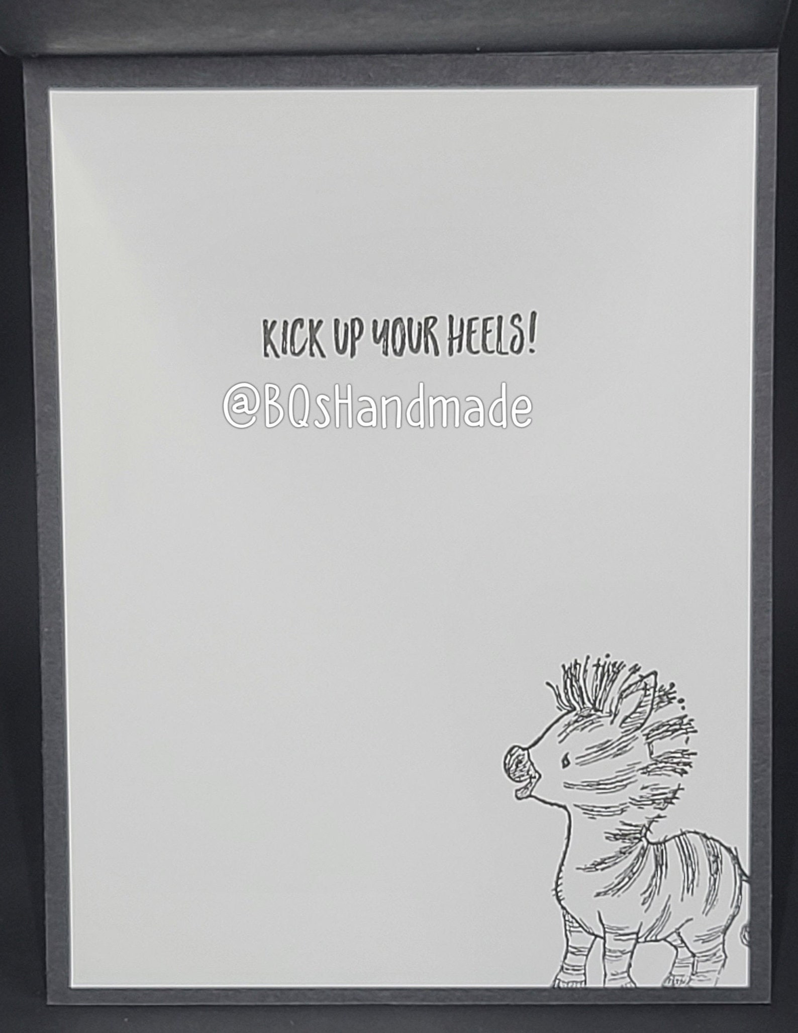 Zebra Themed Birthday Card Handmade Blank Homemade - Etsy