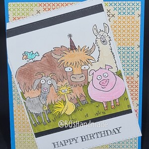 Farm Animal Themed Birthday Card | Handmade | Blank | Homemade | From ...