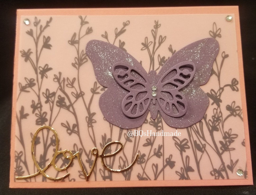 Butterfly Love Card | Handmade | Blank | Homemade | Wedding ...