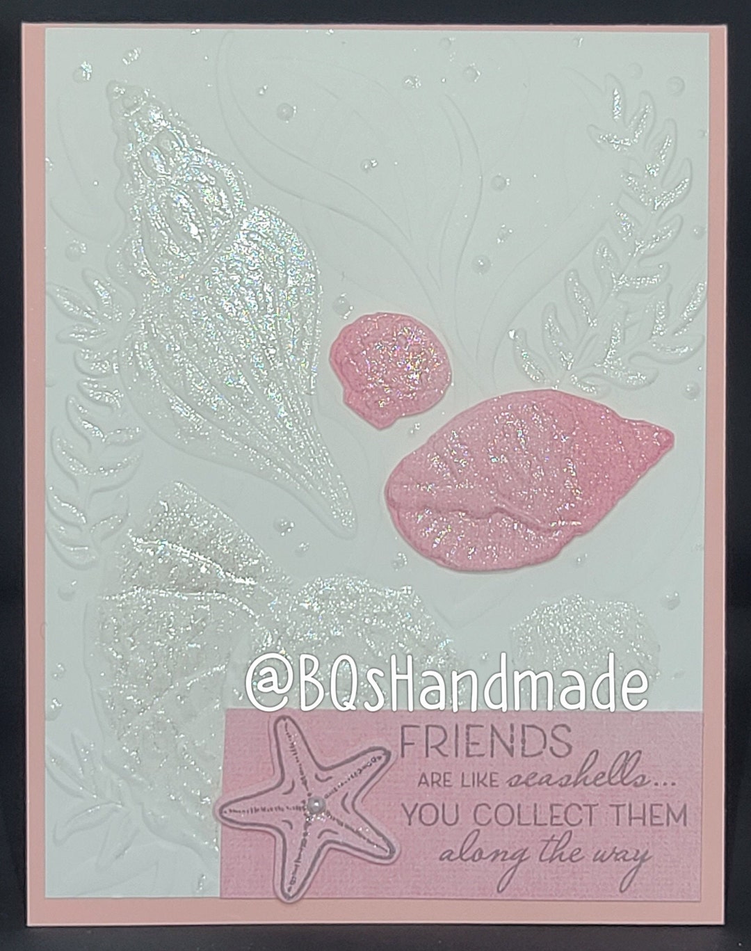 Seashell Themed Friendship Card | Handmade | Blank | Homemade - Etsy