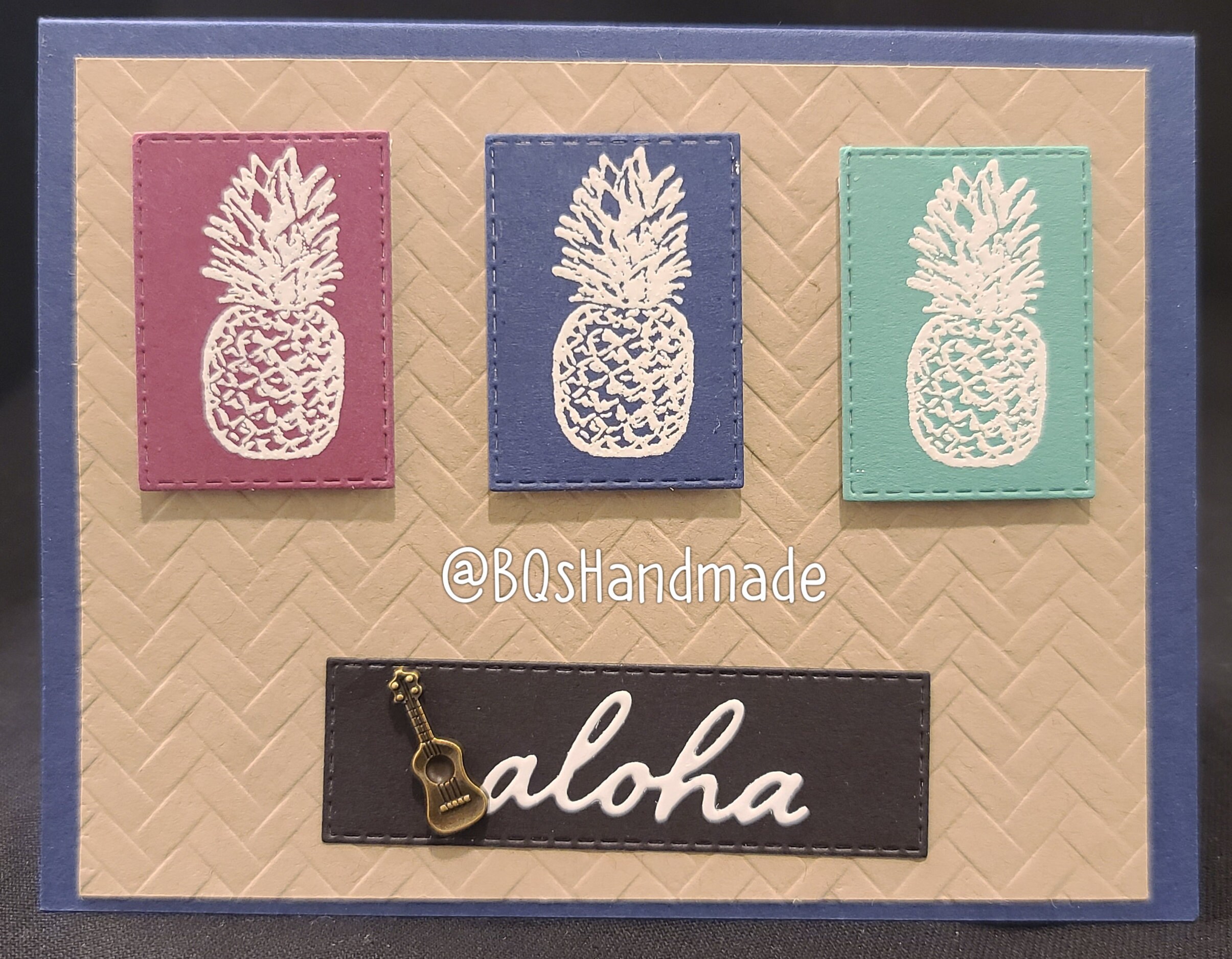 Tropical Pineapple Themed Aloha Card | Handmade | Blank | Homemade ...