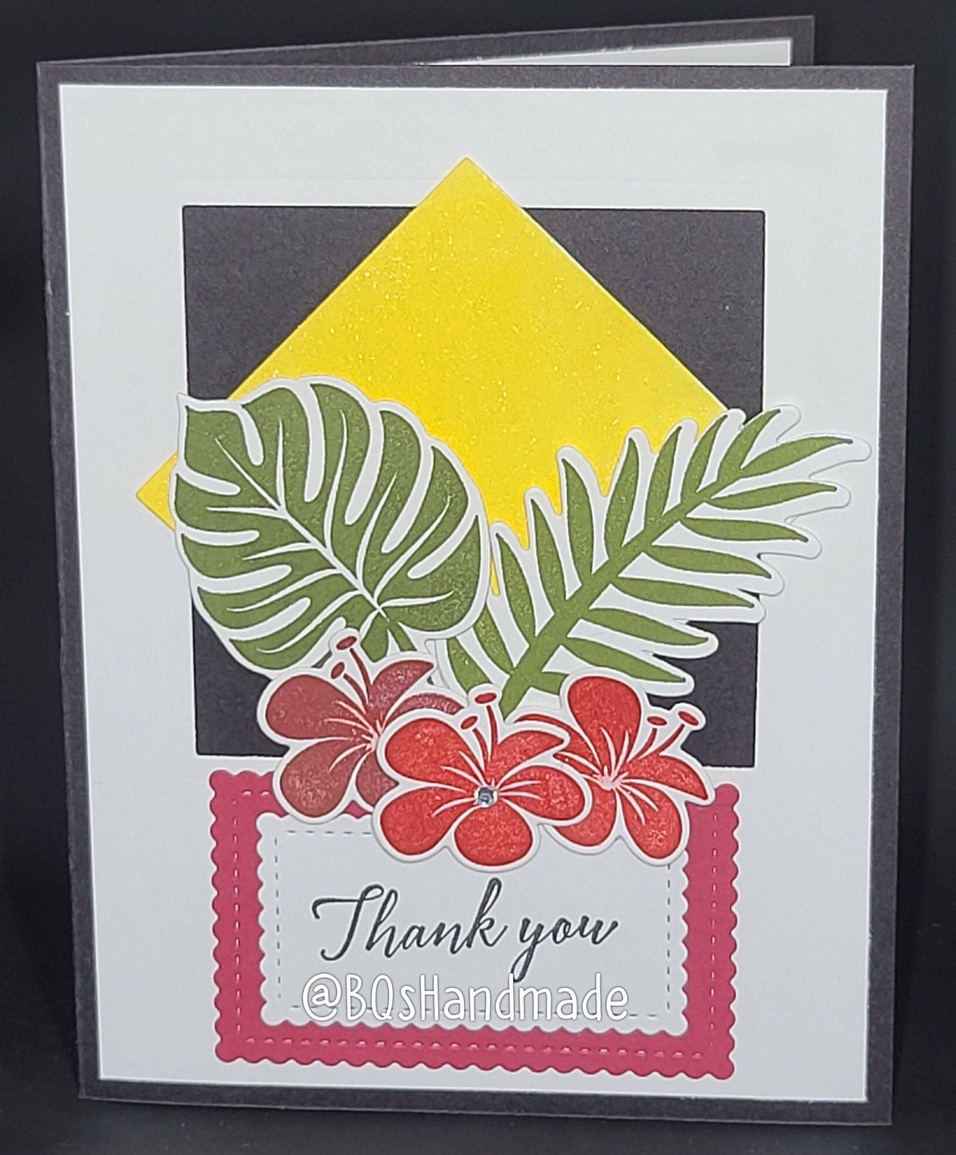 Tropical Themed Card Handmade Blank Homemade Happy | Etsy