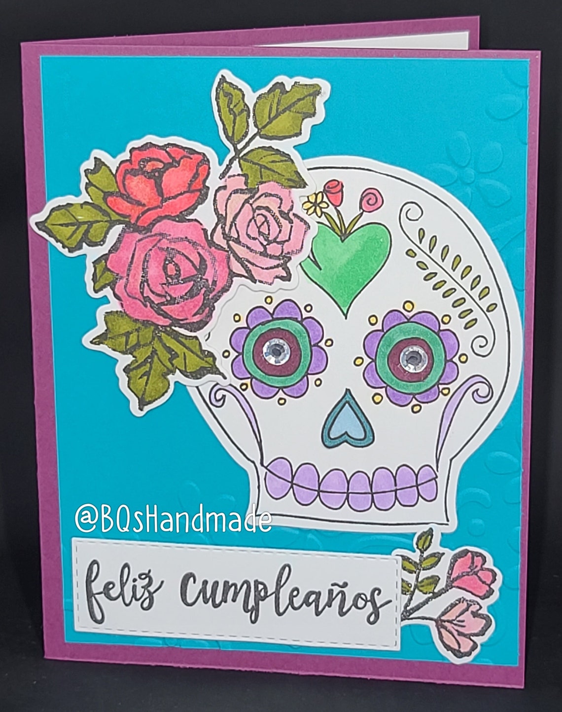 Dia De Los Muertos Birthday Card Homemade Blank Handmade | Etsy