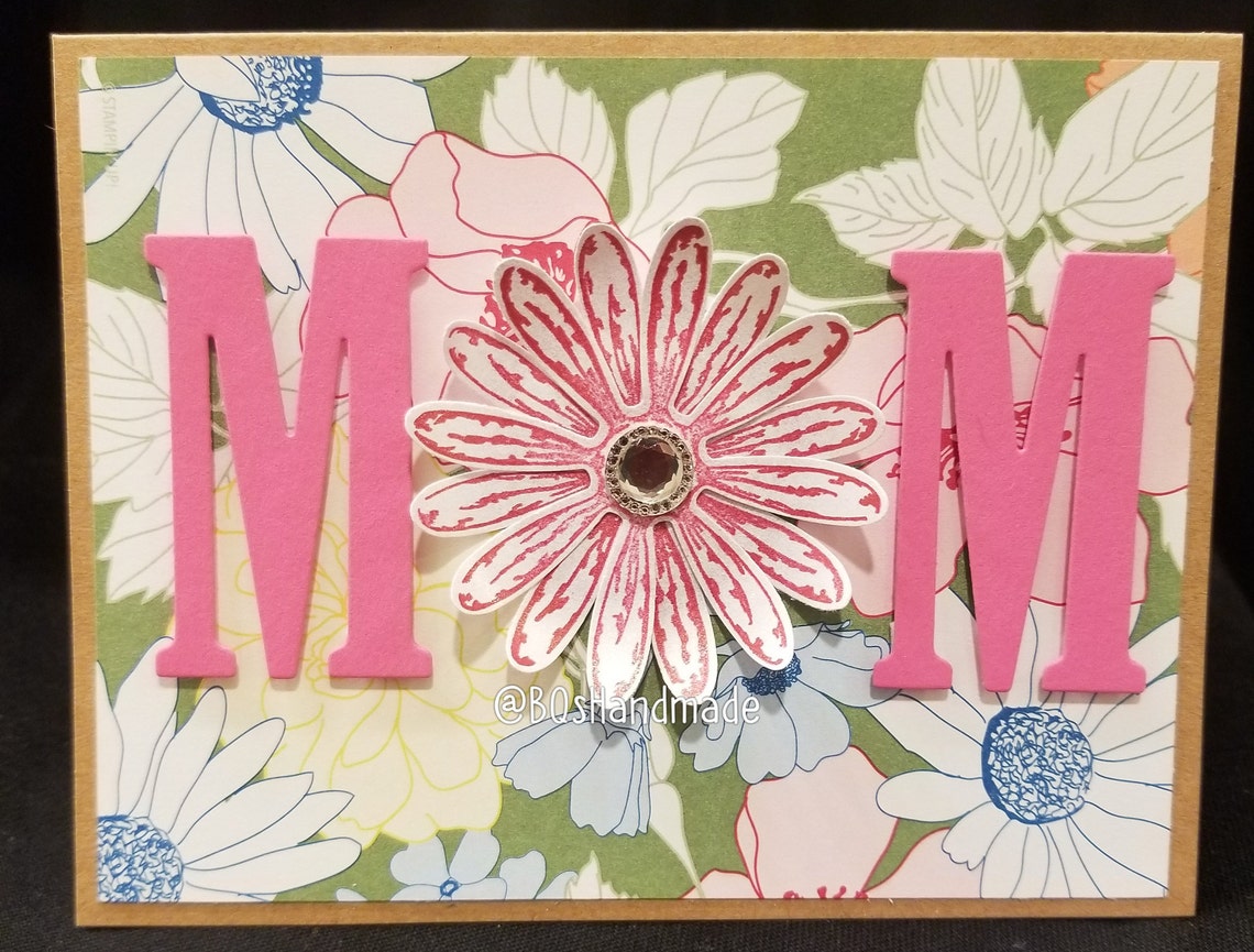Floral Mom Card Handmade Blank Homemade Birthday - Etsy
