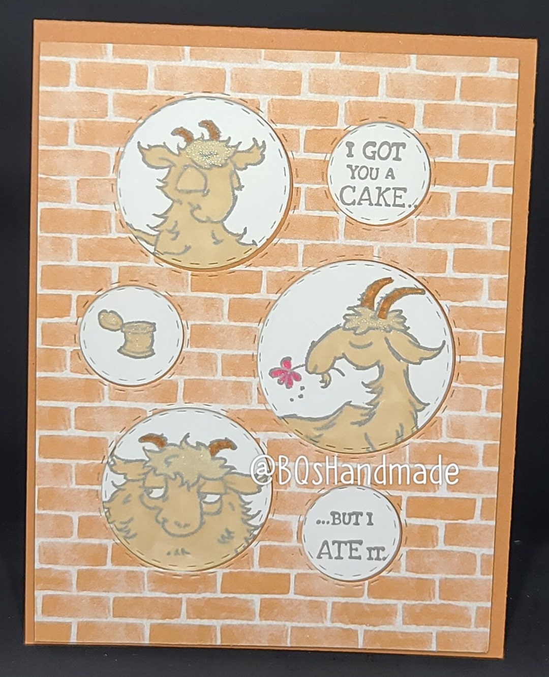 Funny Goat Themed Birthday Card | Handmade | Blank | Homemade | Friend ...