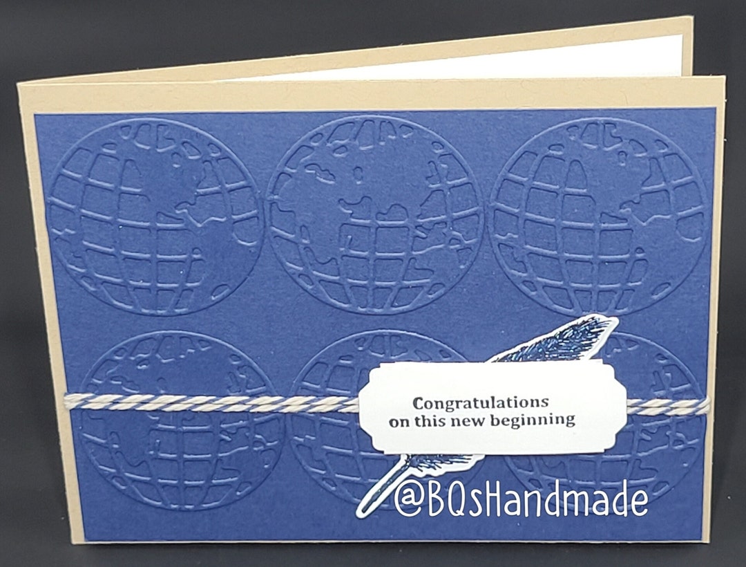 Congratulations on This New Beginning Card | Handmade | Blank ...