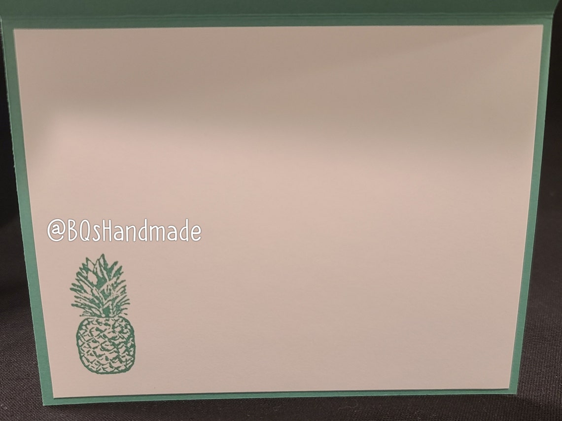 Tropical Pineapple Themed Aloha Card | Handmade | Blank | Homemade ...
