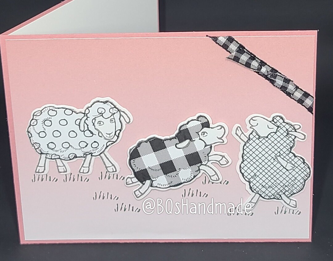 Blank Sheep Themed Card | Handmade | Homemade | Thank You | Friendship ...