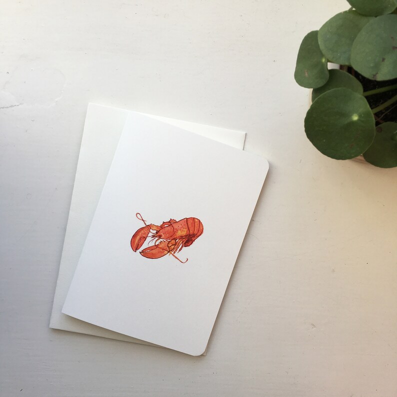 Lobster Greetings Cards Watercolour Illustration Pack of 3 - Etsy